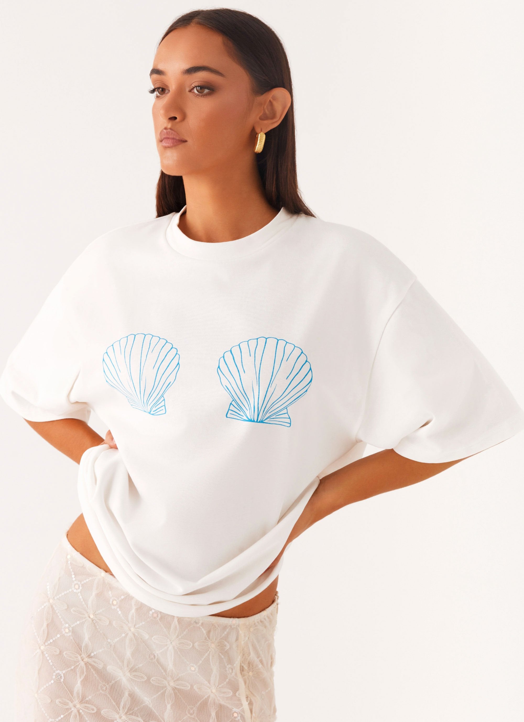 Born To Have Fun Oversized Graphic Tee - Blue Shell – Peppermayo