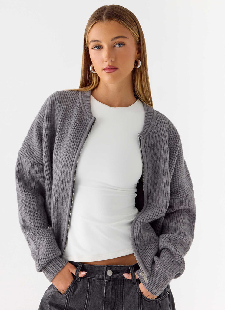 Codi Zip Jumper - Charcoal – Peppermayo