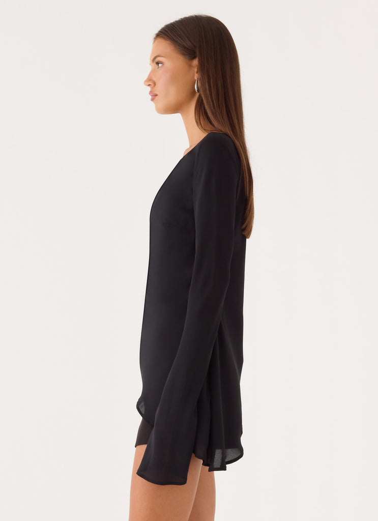 Figure It Out Top - Black – Peppermayo