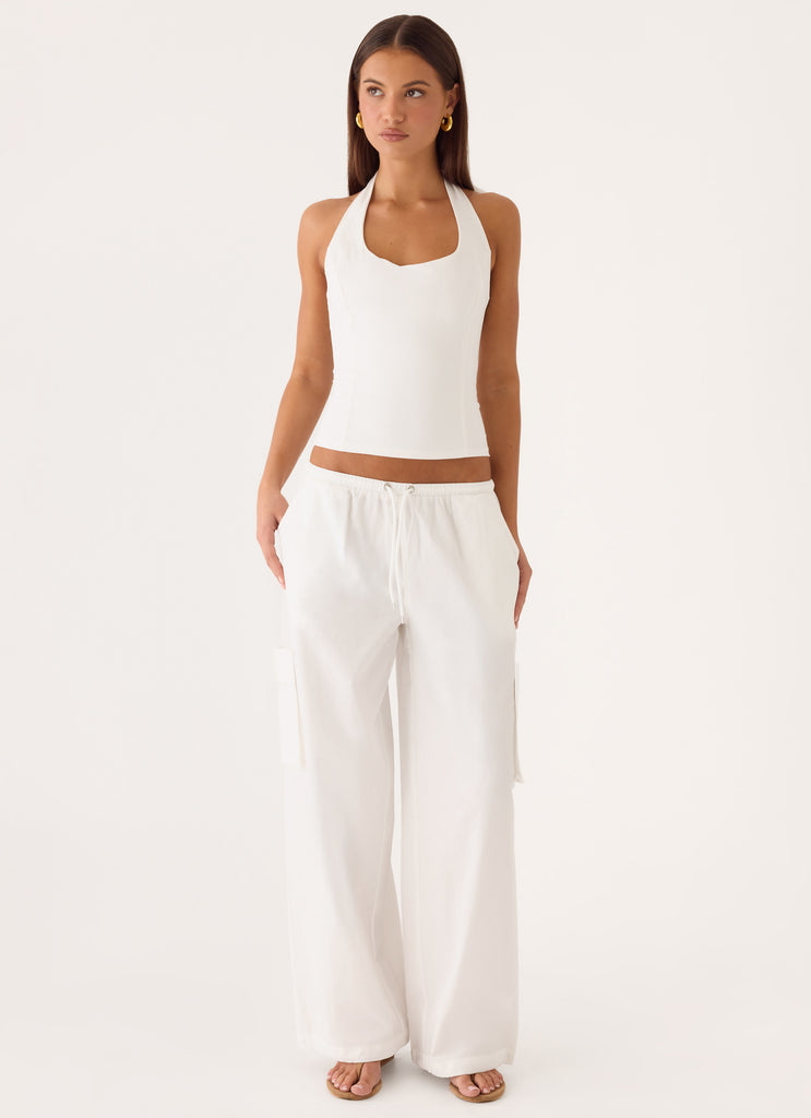 Kynzi Cargo Pants - White – Peppermayo