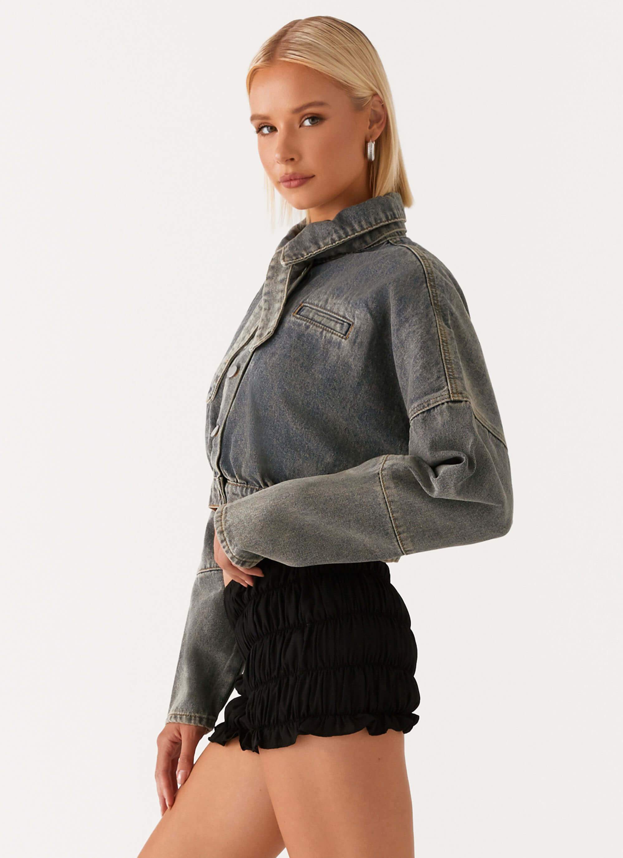 Lilith Boxy Denim Jacket - Vintage Wash – Peppermayo