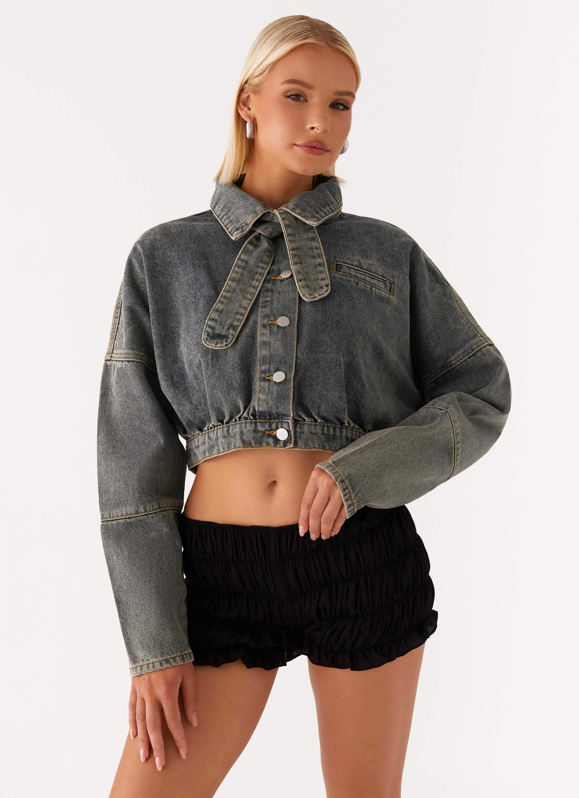 Lilith Boxy Denim Jacket - Vintage Wash – Peppermayo