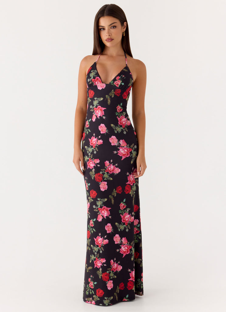 Lorrieanne Maxi Dress - Midnight Bloom – Peppermayo
