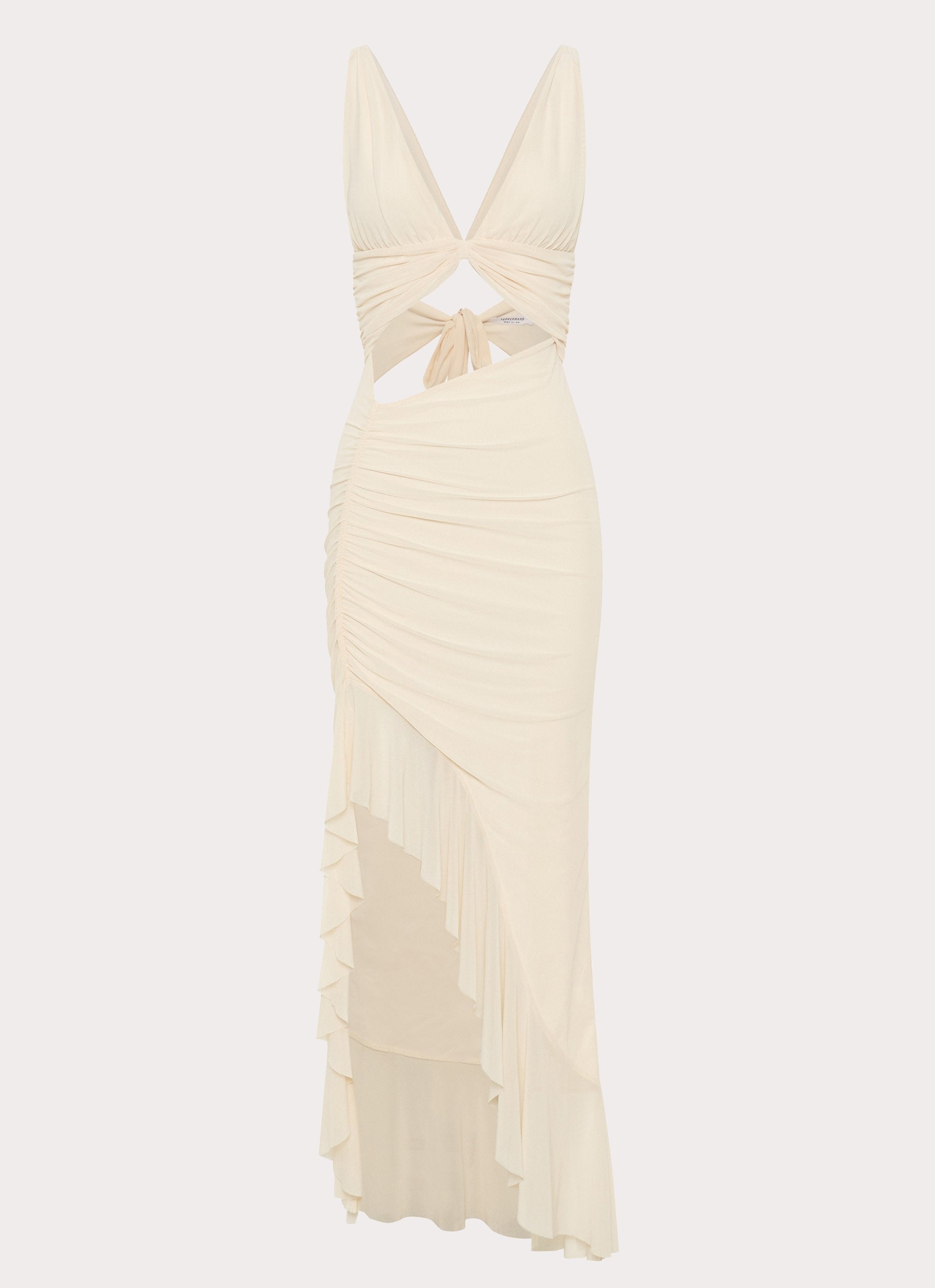 Luna Eclipse Cut Out Maxi Dress - Lemon – Peppermayo