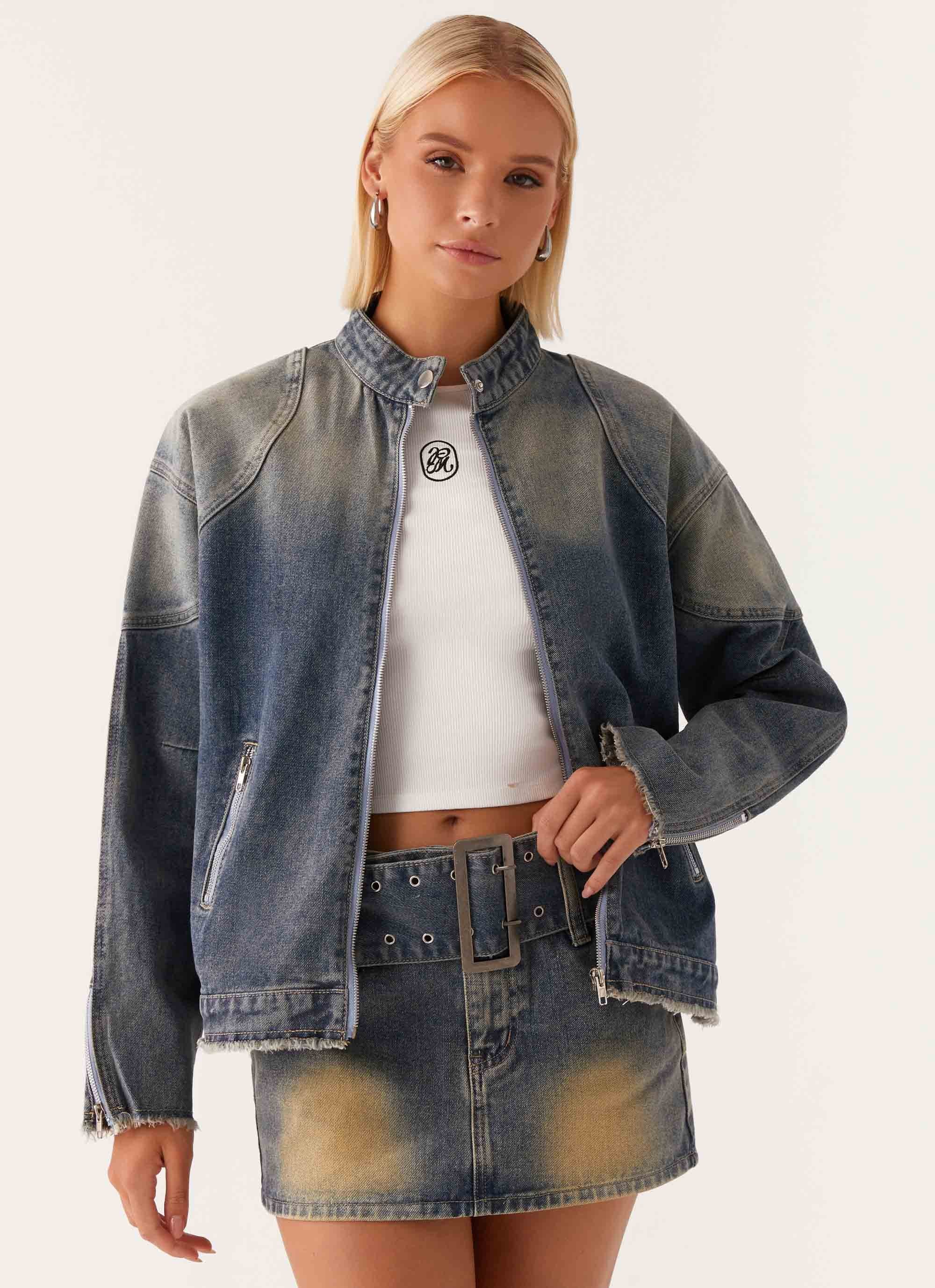 Not Like Us Denim Jacket - Vintage – Peppermayo