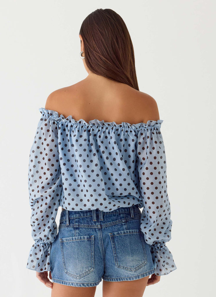 Tedara Top - Blue Mocha Dot – Peppermayo