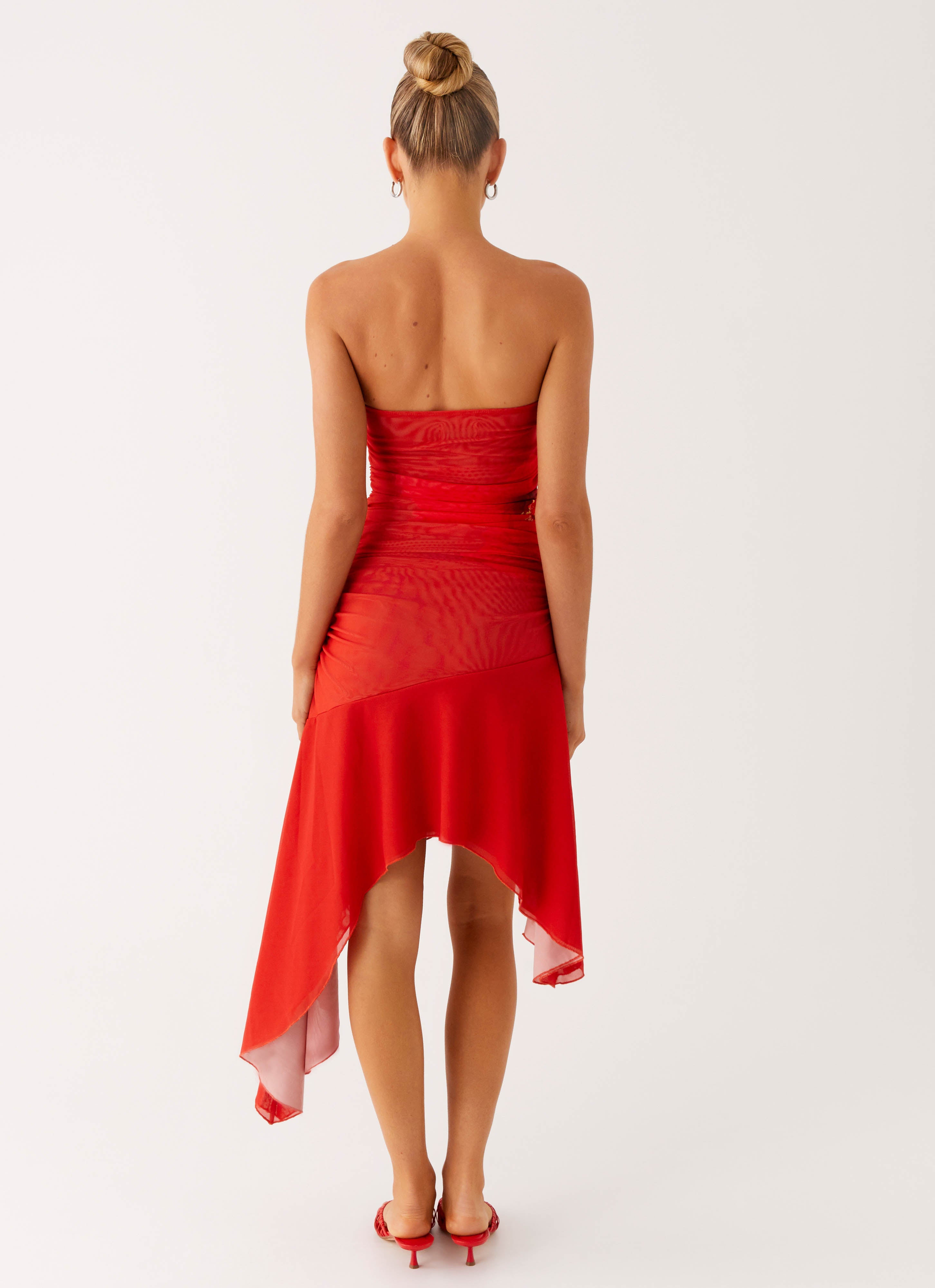 Think About It Midi Dress - Fire Red – Peppermayo